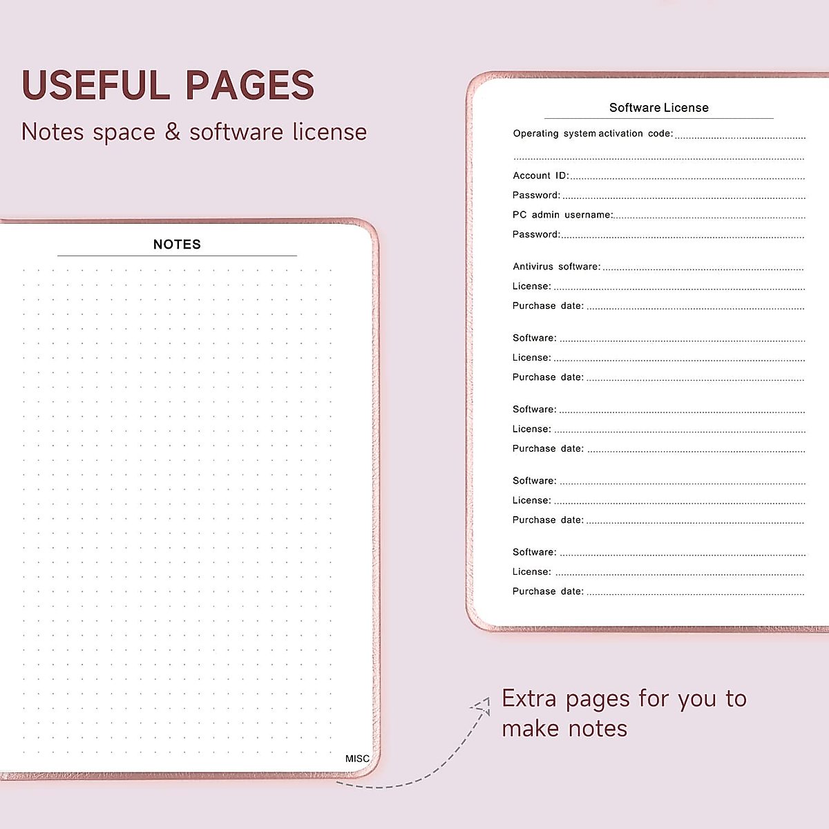 Password Book with Alphabetical Tabs – Hardcover Internet Address & Password Organizer – Password Keeper Notebook for Computer & Website – 5.2 x 7.6" Log-in Password Journal w/Thick Paper (Rose Gold)