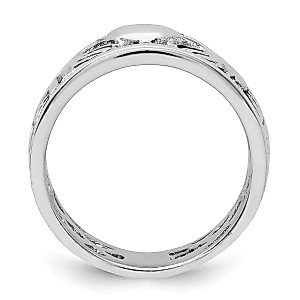 925 Sterling Silver Vintage Heart Love Irish Claddagh Celtic Ring Jewelry Size 7