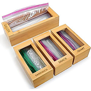 CHICHI BAZAAR Bag Storage Organizer, Ziplock Bag Storage Organizer for Kitchen Drawer, food bag storage organizer, ziplock bag holder, Compatible with Gallon, Quart, Sandwich & Snack