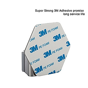 Mop and Broom Organizer Garage Tool Storage Rack Stainless Steel Broom Gripper Mop Holder with 3M Self Adhesive, 3 Pack