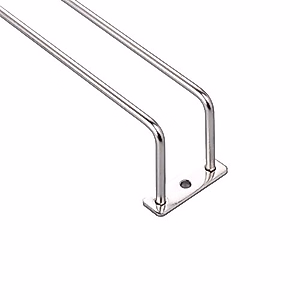 Dianoo Under Cabinet Stemware Rack Holder Wine Glass Rack Stainless Steel Wire Hanging Rack 15.8inch 1 Row