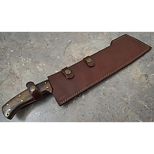 Gneric Ocean Axis Supplies Serbian Meat Cleaver Hand Forged Heavy Duty Bone Chopper Full Tang Butcher Knife High Carbon Steel Chef's Custom Made Rail Track Viking Machete