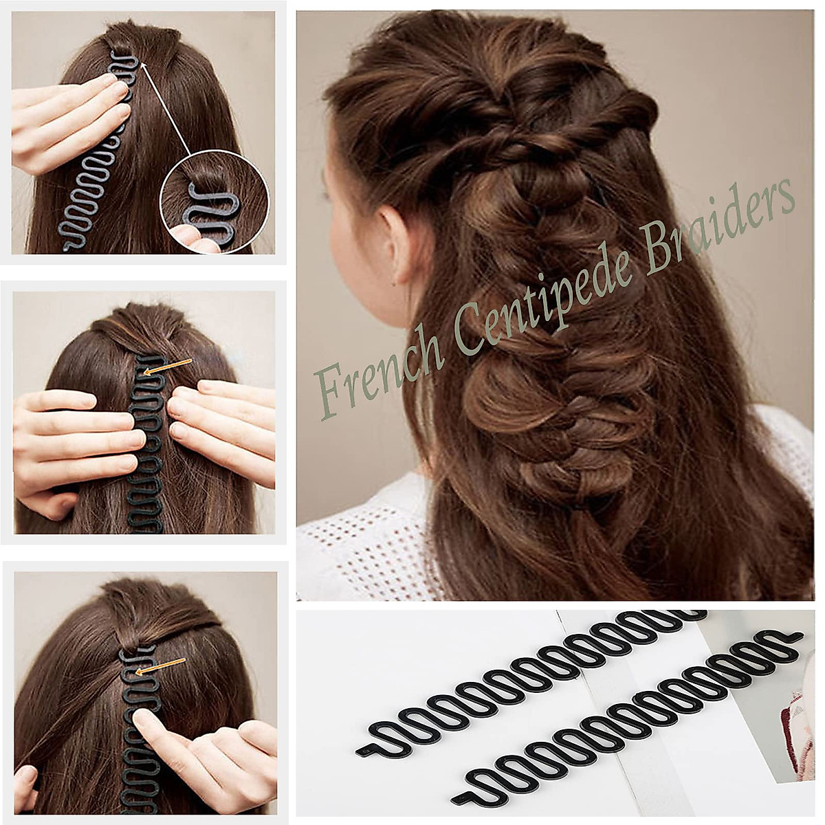 Topsy Tail Tools Set, Coffea Topsy Tail Hair Styling Tool, Hair braiding tool, Hair Styling Accessory (34pcs)