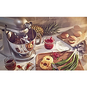 Stainless Steel Maker Attachments Set for all kitchenaid stand mixer bowl 5 quart Tilt-Head Stand Mixer Bowl InnoMoon