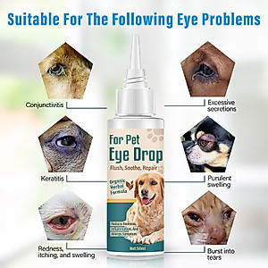 zeBrush Dog Eye Drops,Cataract Drops for Dogs & Cats-Relieve Pet Red Eyes,Dry Eyes & Infection Inflammation,Dog Tear Stain Cleaner,Improve Eye Vision,Safe & Gentle for Pets