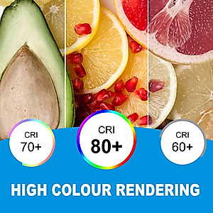 ORALUCE GU10 LED Bulbs, 6 Watt Equivalent to 50W Halogen Light Bulb,Non-dimmable,6500K Cool White, 120 V, 480 Lm,120° Flood Beam Angle, MR16 Shape for Recessed, Track Lighting, Pack of 6