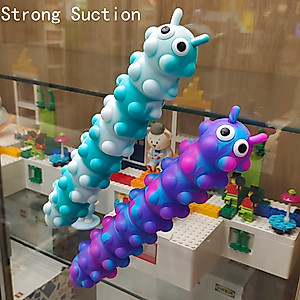 Langmeil Suction Pop Fidget Toy, Relax and Pressure Relief Toys, 3D Squeeze Anti-Pressure Popper Sensory Toys for Kids and Adults(Purple & Mint)