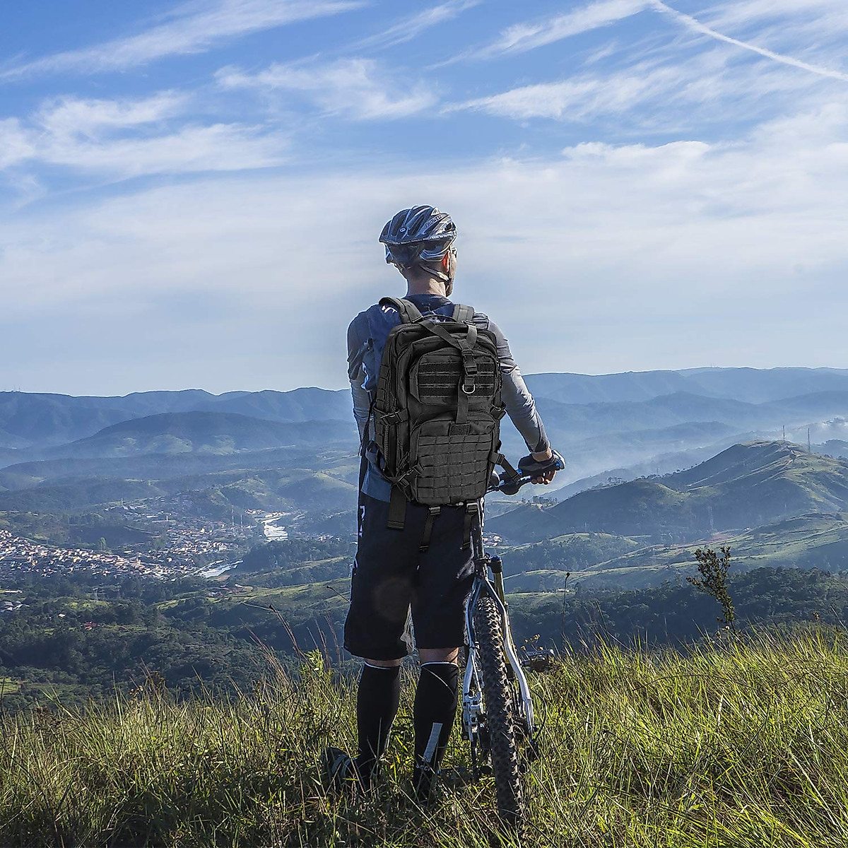 ProCase Tactical Backpack 42L Large Rucksack 3 Day Outdoor Military Army Assault Pack Go Bag Backpacks -Black