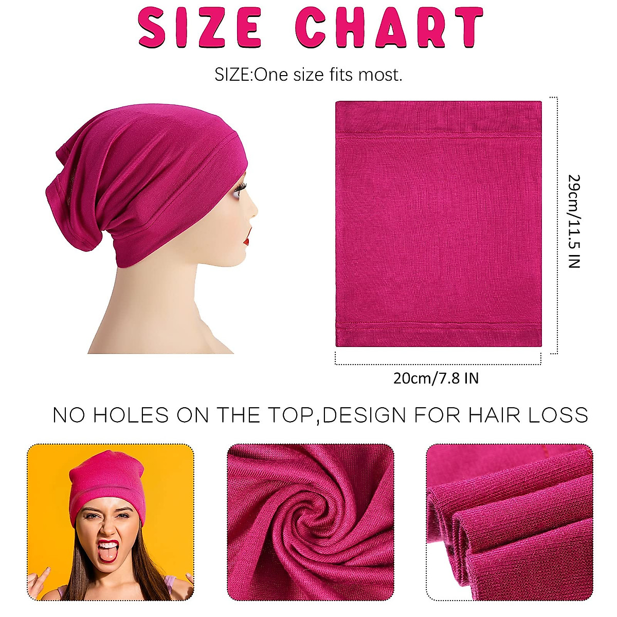 JenPen 18 Pcs Hijab Undercap Scarf Hijab Cap Unisex Dreadlock Cap Turbans Women Stretch Under Caps Solid Color Hijab Cap(Fresh Color)