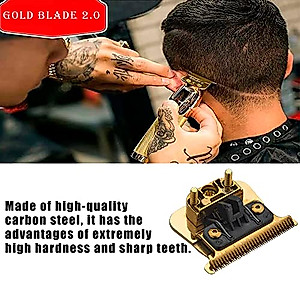 Replacement DOLD 2.0 Blades compatible with BaBylissPRO FX787 / FX726/FX787G/FX787B2, for Outlining Hair Trimmers (FX787) and Trimmers (FX726) -golden steel knife