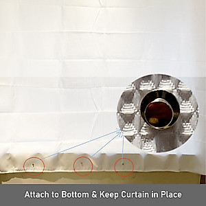 Arayarser Shower Curtain Side Magnets to Keep Curtain Closed to The Wall - 8 Pcs Shower Curtain Splash Guards, Magnetic Shower Curtain Clips for Side of Shower, 8 Pcs, Silver