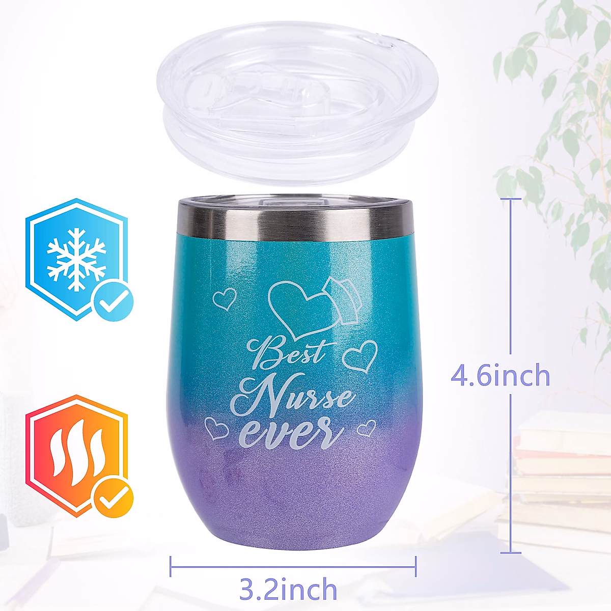 Kolewo4ever 13pcs Nurse Appreciation Gift Sets Nurse Gift Box for Women, Nurse Practitioner Gifts,Nurse Graduation Gift,Nurse Week Gift RG Gift - Wine Tumbler Gift Set for Nurse