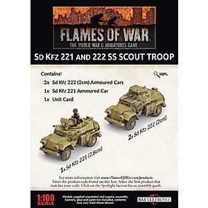 Flames of War: Late War German Waffen SS Sd Kfz 221 and 222 Scout Troop (GBX157)