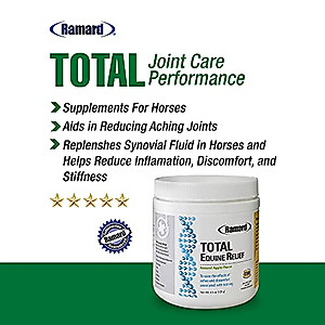 Ramard Total Equine Relief - Total Equine Supplement to Care for Joint & Tendon Health, Horse Feed to Address Swelling & Discomfort, Supplement for Horses' Performance, 1 Jar Apple Flavor (4.5 oz).