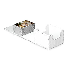 Ultimate Guard Sidewinder 133+, Deck Box for 133 Double-Sleeved TCG Cards, White, Magnetic Closure & Microfiber Inner Lining for Secure Storage