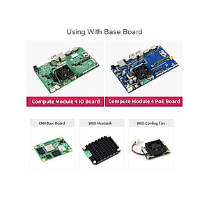 waveshare Dedicated All-in-One 3007 Cooling Fan for Raspberry Pi Compute Module 4 CM4, PWM Speed Adjustment,Low Noise, More Practical,with Thermal Tapes