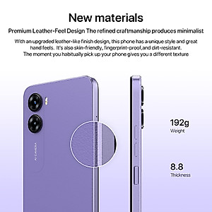 UMIDIGI G3 Plus Android 13 Unlocked Cell Phone Support Global Band Dual Sim 4G LTE, 4GB+128GB Expandable 1TB with Unisoc T606, 6.52 inch HD, 16MB+8MB Al Camera Night Mode, 5150mAh GSM Unlocked Phone