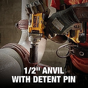 DEWALT 20V MAX* XR Cordless Impact Wrench Kit with Detent Pin Anvil, 1/2-Inch (DCF894P2)