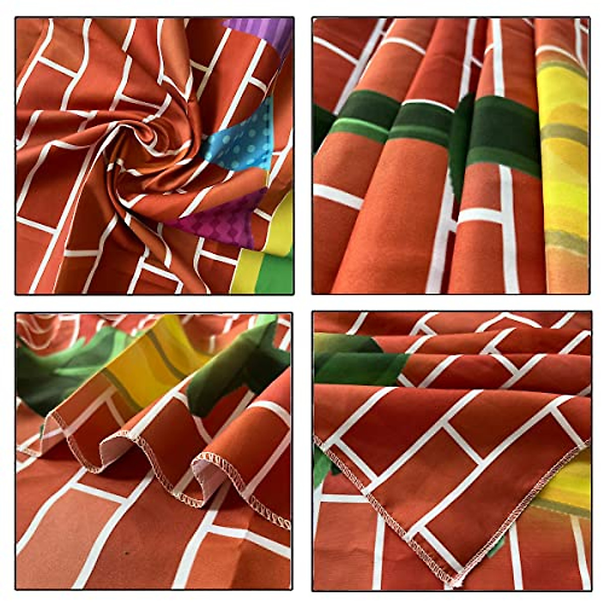 7x5ft Red Brick Wall Street Backdrop Cartoon Photography Backdrops Happy Birthday Party Background Party Decors Decorations Baby Shower Table Banner Background