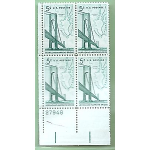 Stamps U.S Verrazano Narrows Bridge Scott 1258 BLOCK MNH