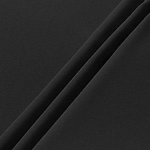 sancua Round Tablecloth - 60 Inch - Water Resistant Spill Proof Washable Polyester Table Cloth Decorative Fabric Table Cover for Dining Table, Buffet Parties and Camping, Black