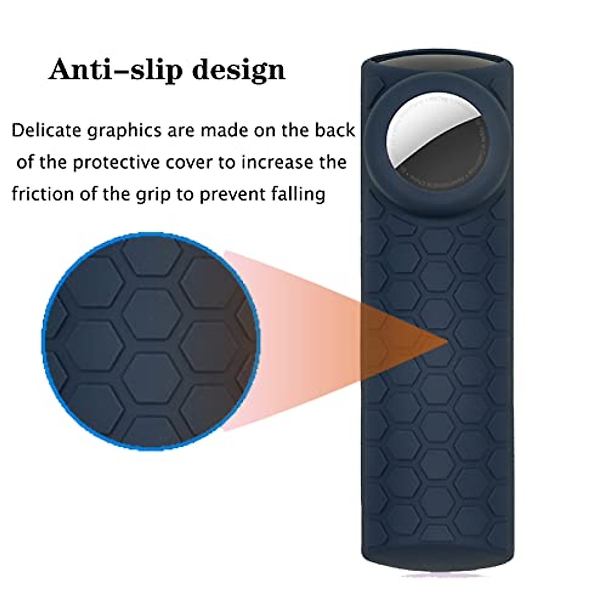 TV Stick 3rd Remote Cover Case with Airtag Holder (Glow in The Dark) Compatible with Fir TV Stick 3rd Gen,Tracker Cover for Tile Sticker 2020,Glow Blue