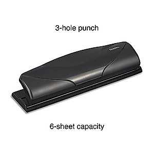 Staples Mini 3-Hole Punch, 6 Sheet Capacity