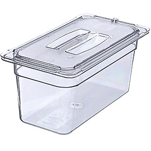 Carlisle FoodService Products 10270U07 StorPlus Third Size Polycarbonate Universal Handled Food Pan Lid, Clear