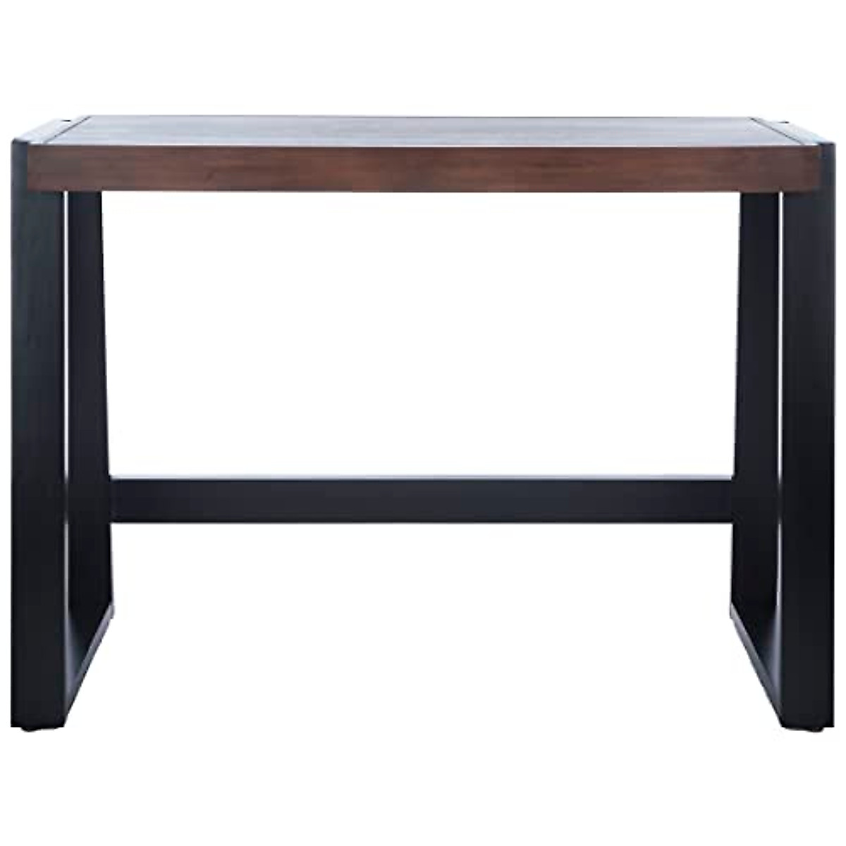 Safavieh Home Collection Dennings Modern Farmhouse Walnut/Black Desk, Medium