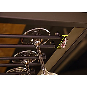 Wine Racks Metal Wine Glass Rack,Glassware Rack Wine Rack,Glassware Wine Rack、Shelf Wine Glass Holder,Wine Glass Rack, Champagne Glass Rack、 (Color : Black, Size : 50 * 35cm)