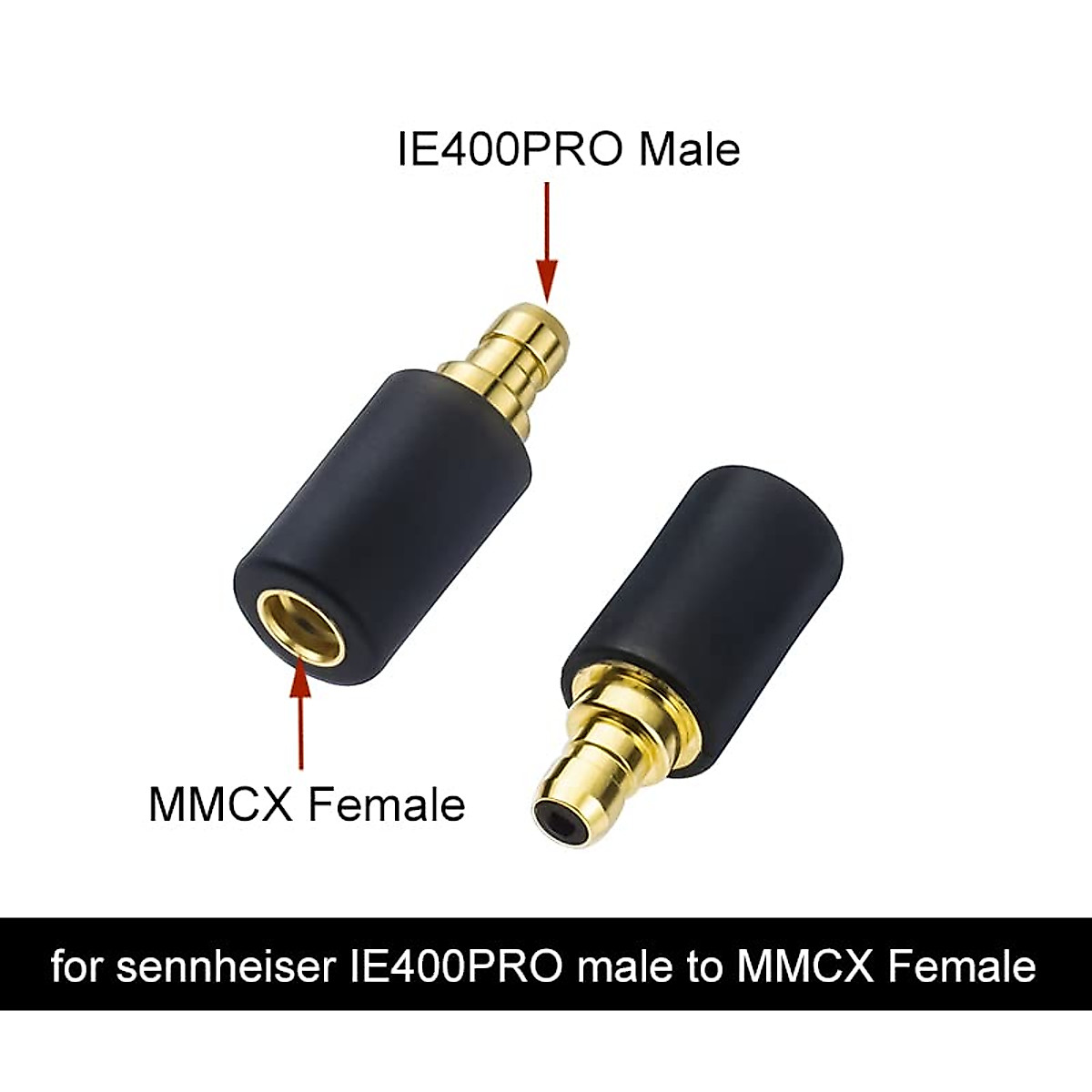okcsc Adapters for Sennheiser IE400 Pro Earbuds Male to Mmcx Cable Female Compatible for IE100 IE400 IE400 Pro IE500 Lossless Sound Quality for Earbuds One Pair of Headphone Converter Transparent