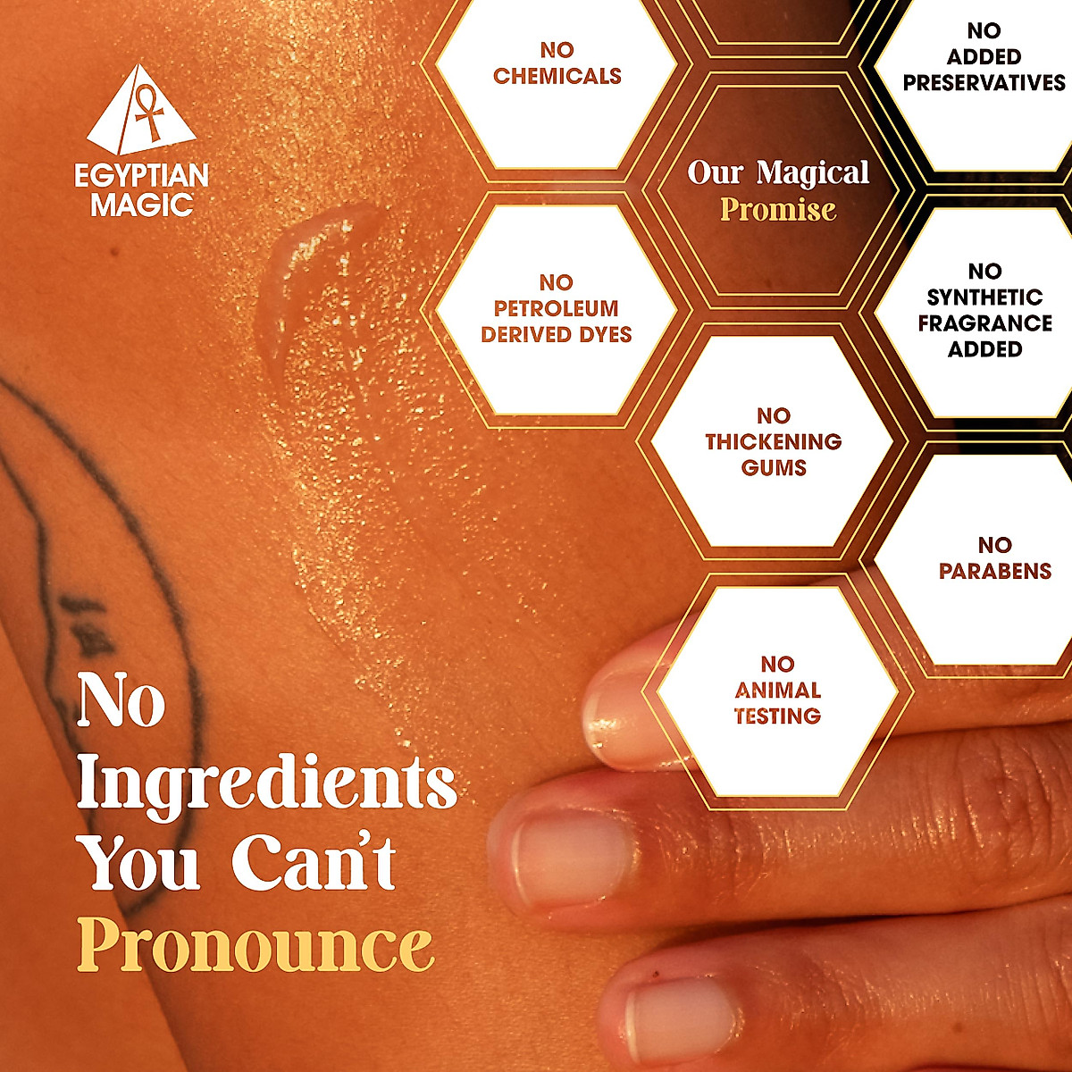 EGYPTIAN MAGIC - All Purpose Face, Body, and Dry Skin Moisturizing Cream, Skin Protectant for Women & Men, Eczema Care Healing Balm, Scar Treatment, Stretch Marks, and Tattoo Aftercare, 4 & 2oz Bundle