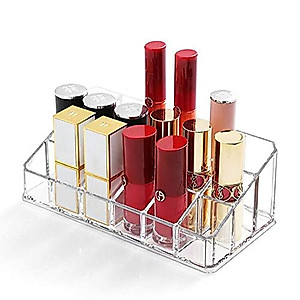 Weiai Lipstick Holder 18 Spaces Lipgloss Organizer, 3 Rows - Multi Level, Makeup Holder & Cosmetics Storage Display