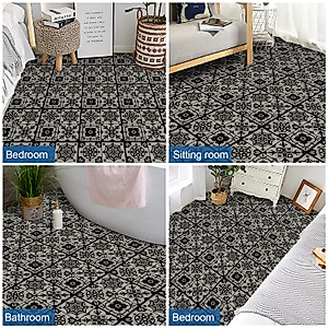 RomDeco 10 Pieces Peel and Stick Flooring, 11.8in X 11.8in Vinyl Flooring for Bathroom