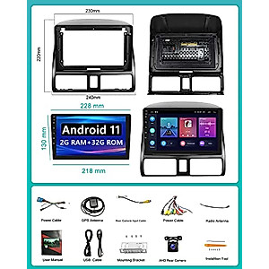 Wireless Apple Carplay Android Auto Car Radio for Honda CRV 2002-2006 Stereo, [2G+32G] Hikity Android 11 Car Stereo 9 Inch Touch Screen Bluetooth GPS WiFi HiFi FM RDS Radio + Dual USB Input