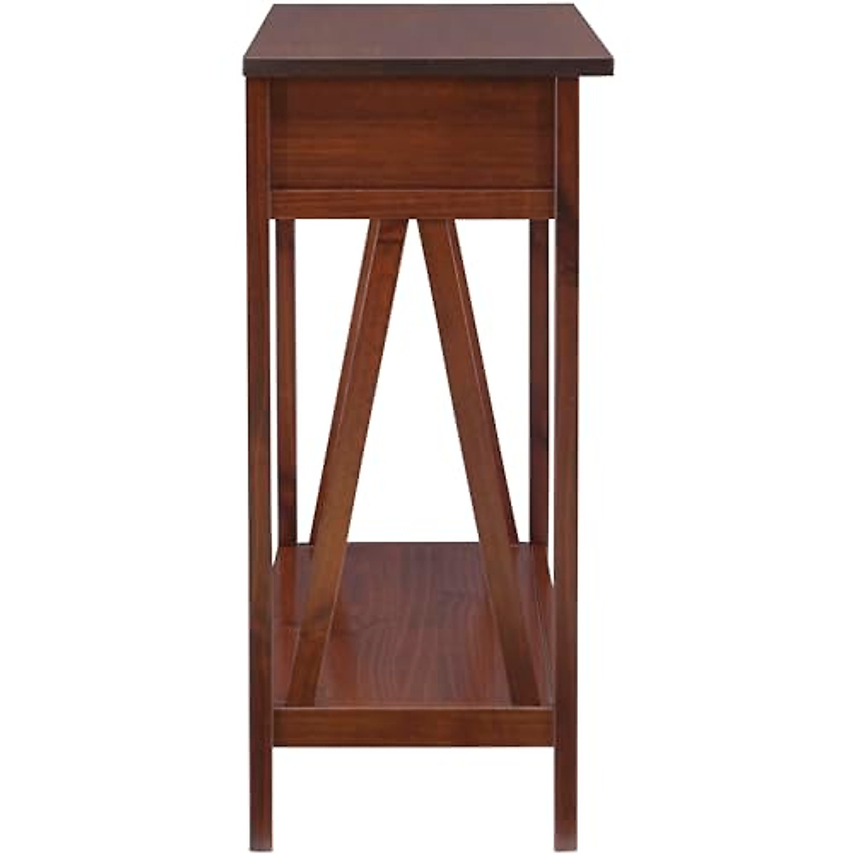 Linon Home Dcor Console Table, 42.01"w x 13.98"d x 30.71"h, Antique Tobacco