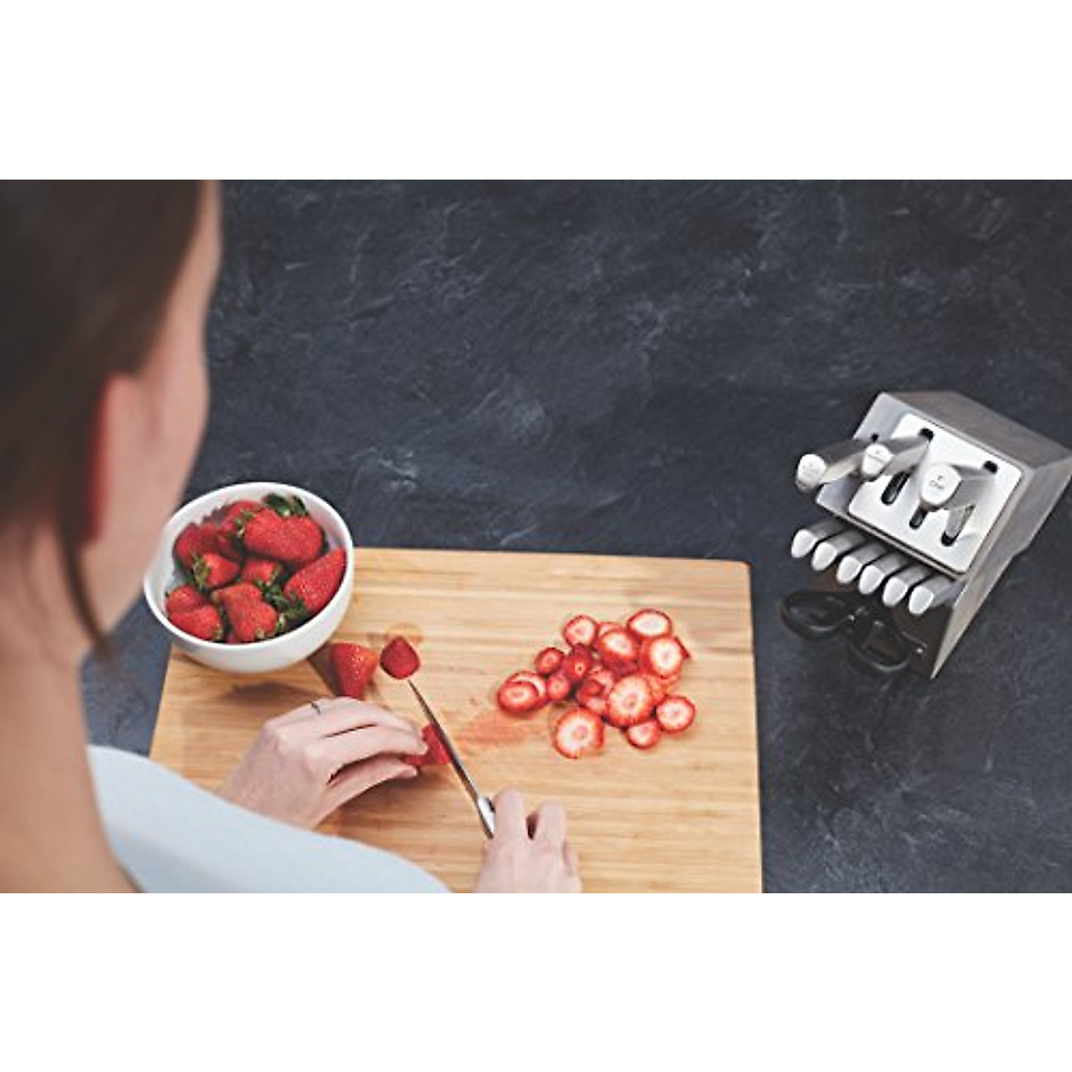 Calphalon 2017943 Stainless Steel 12 Piece Cutlery Block Set, Silver