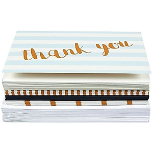 Juvale 144-Pack Bulk Thank You Cards Set with Envelopes, Blank Inside for Birthday Party, Baby Shower, Wedding, Employee Appreciation, All Occasions, 6 Assorted Designs (4x6 in)