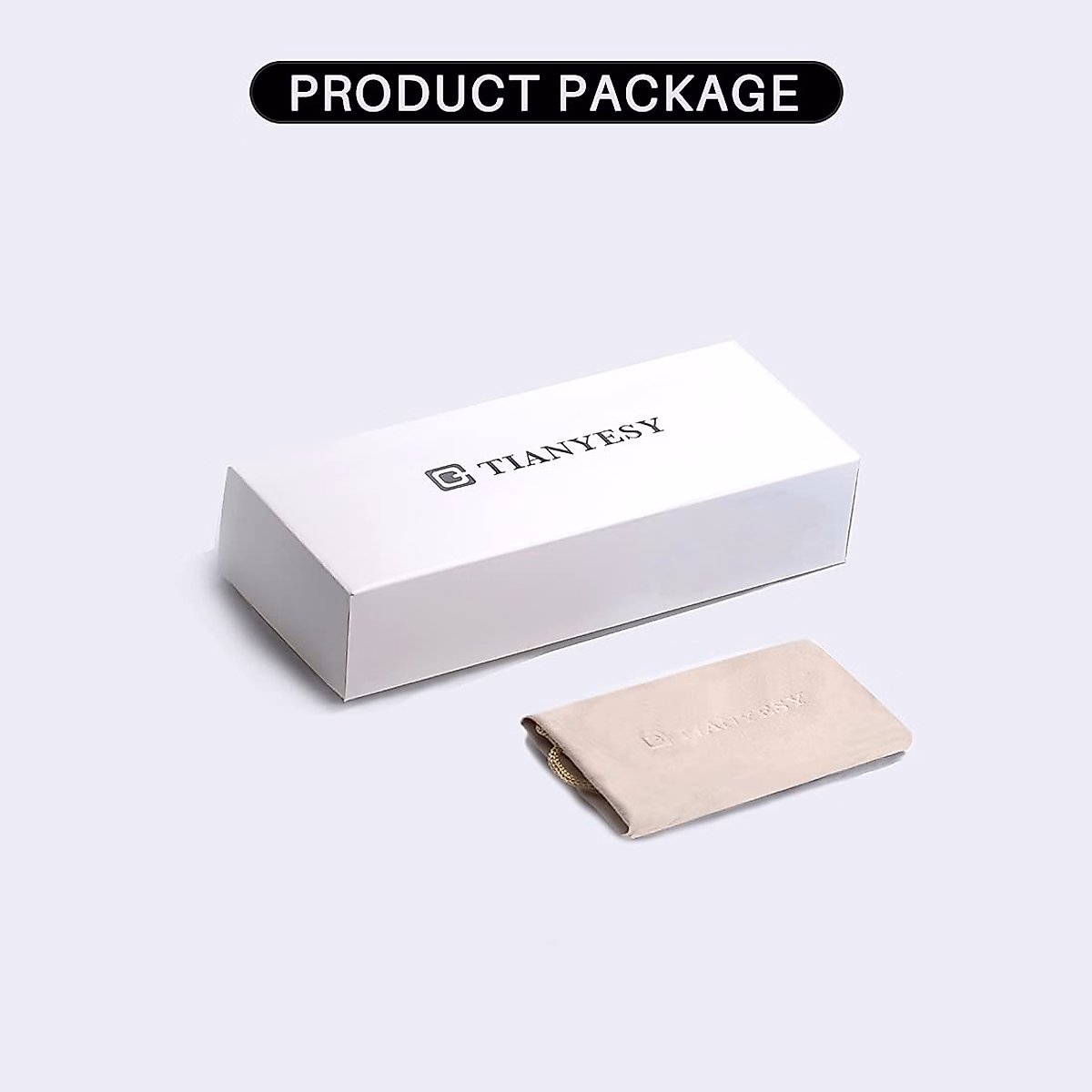 TIANYESY Sunglasses For Women Minimalist Classic Design Fashion UV400 Square Sun Glasses TY2984 (Glossy Black)