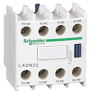 Schneider Electric IEC Auxiliary Contact Block, 10 Amps, Standard Type, Front Mounting
