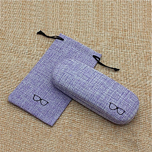 Baitaihem 4 Pack Hard Shell Eyeglasses Case Portable Hard Spectacle Case with Protector Pouch Bag