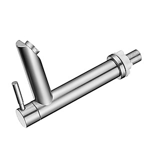 Waterfall Bath Taps Outdoor Sink Single Cold Basin Faucet Stainless Steel Kitchen Faucet Bathroom Metal Faucet (Style 2) Outdoor Spigot Outdoor Spigot Rv Sink