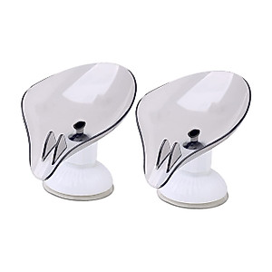 TIDTALEO 2pcs Soap Box Countertop Soap Dish Electric Soap Dispenser Tray Grey Decor Soap Container Tub Tray Leaf Soap Dish Bling Decor No Punching Drainage Tank Plastic to Rotate