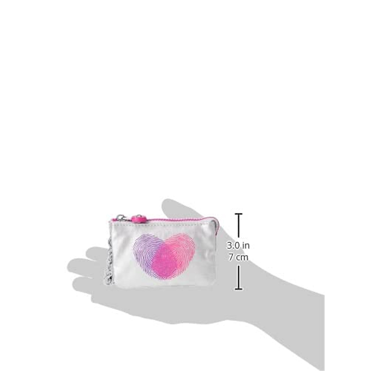 Kipling KI3810U5A Women's Official Mini Creativity Pink Heart Met, Pink Heart Met, One Size