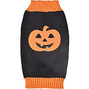 ChezAbbey Pet Halloween Costume Horror Pumpkin Clothes Pet Appral Autumn Winter Suit Warm Demon Pet Sweater for Cats Kitten Puppy Small Dogs