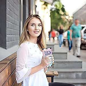 Zipe 30 oz Stainless Steel Vacuum Insulated Tumbler - You're The Sister I Got To Choose Tumbler with Lid, Steel Straws & Brush - Coffee Travel Mug for Women for Cold Drinks & Hot Beverages