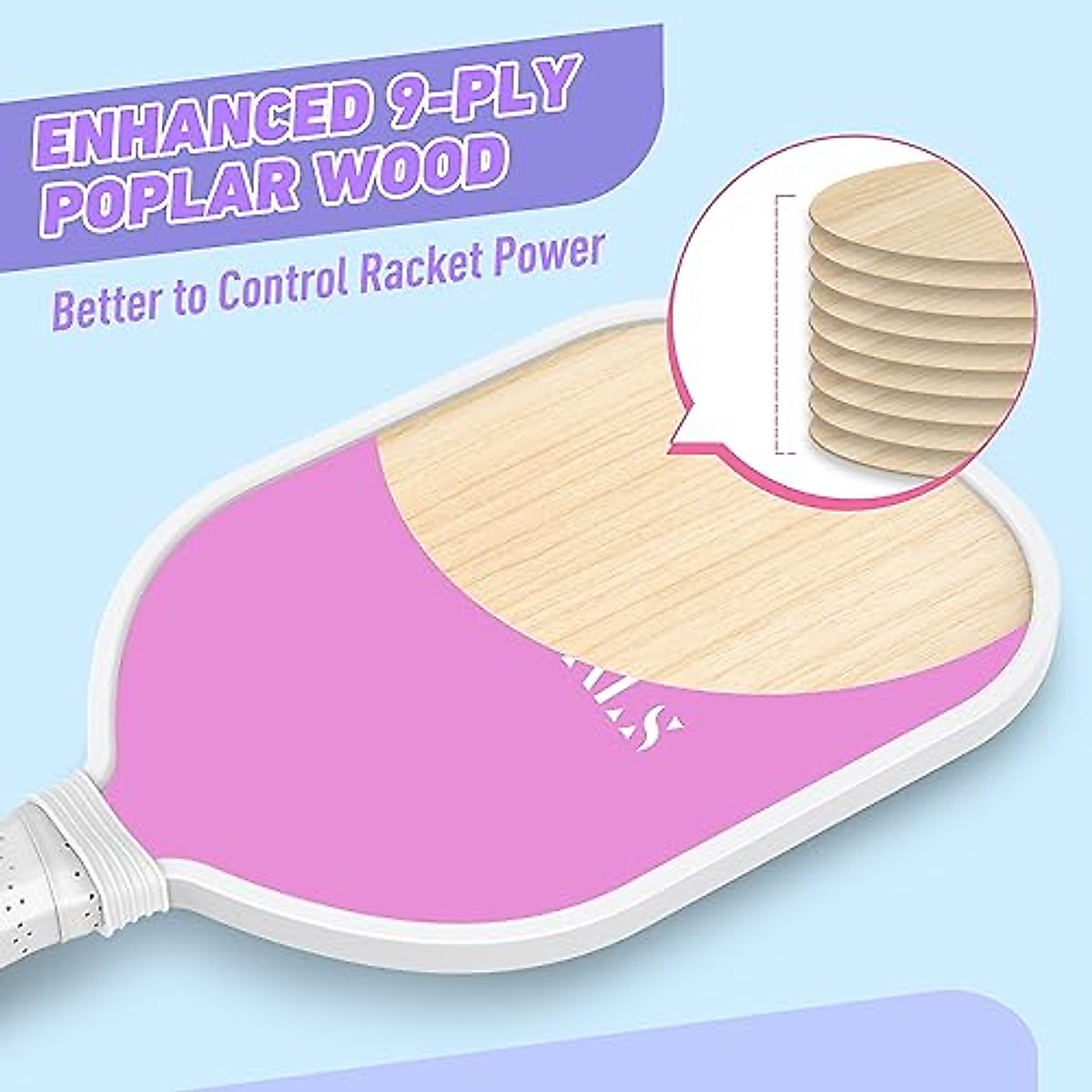 Pickleball Paddles Set USAPA Approved, Lightweight and Durable with Unique Design, USAPA Approved Pickleball Paddles Set of 4, 4 Pickleball Balls, Pickleball Bag, Pickleball Paddles (Dream)