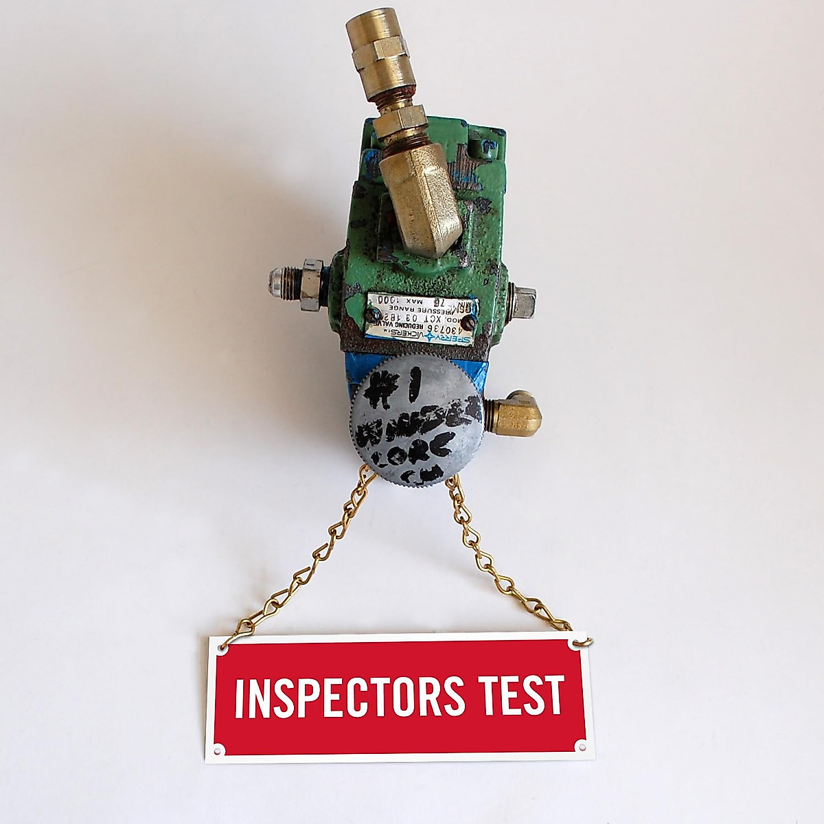 SmartSign - SE-5022-ERE-REF-2x6 "Inspectors Test" Tag | 2" x 6" 3M Engineer Grade Reflective 2" x 6" 3M EG Reflective Aluminum