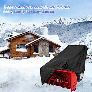 SaferCCTV Snow Blower Cover, Fabric Waterproof Snow Thrower Cover Dust Snow Proof Thower, Outdoor Protection Universal for Electric 2 Stage Snow 47" x 32" x 40", Black