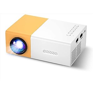 Mini Projector, Portable Projector for Cartoon, Kids Gift, Outdoor Movie Projector, LED Pico Video Projector for Home Theater Movie Projector with HDMI USB Interfaces and Remote Control